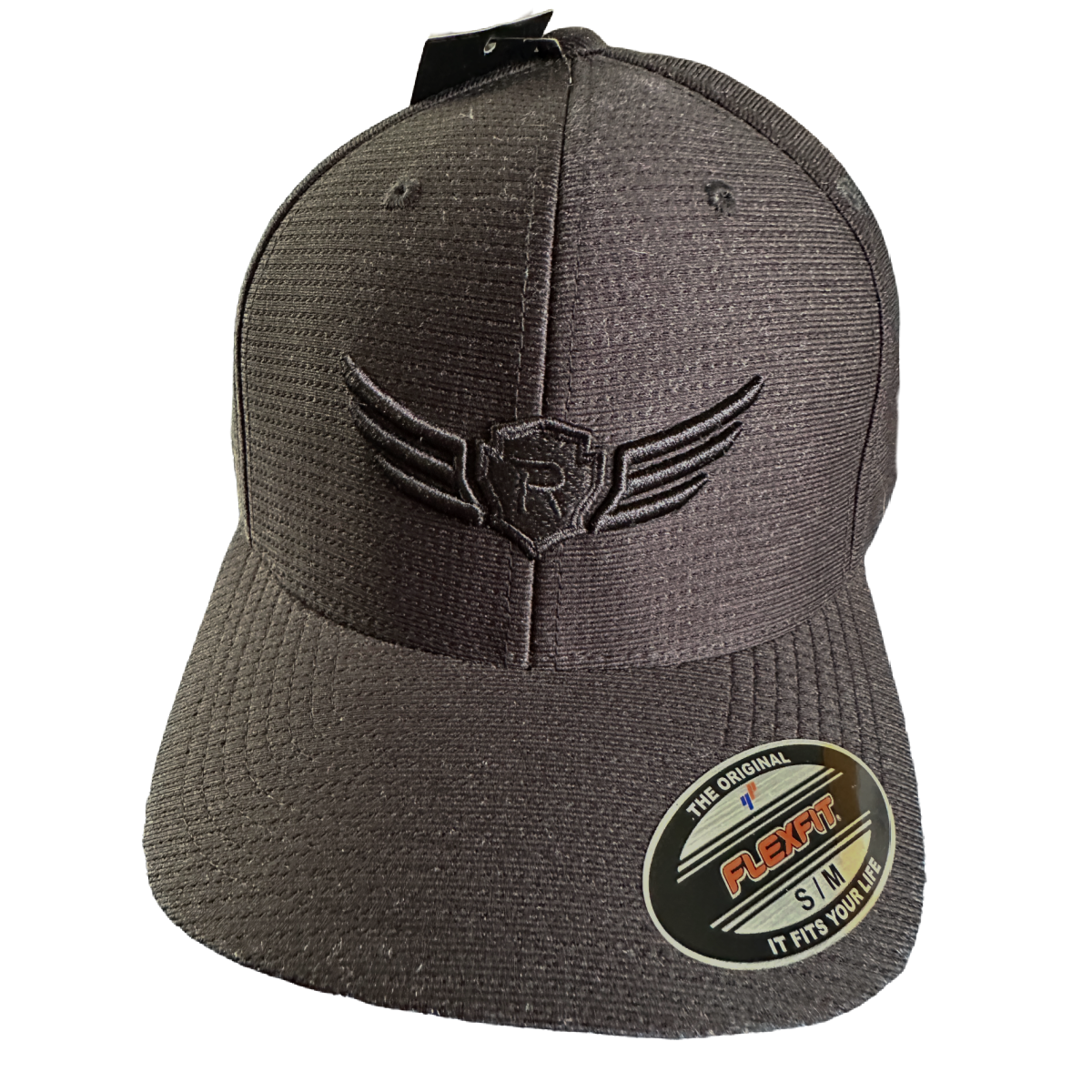 Ariat Relentless Baseball Cap, Flexfit, Black with Embroidered Wing ...