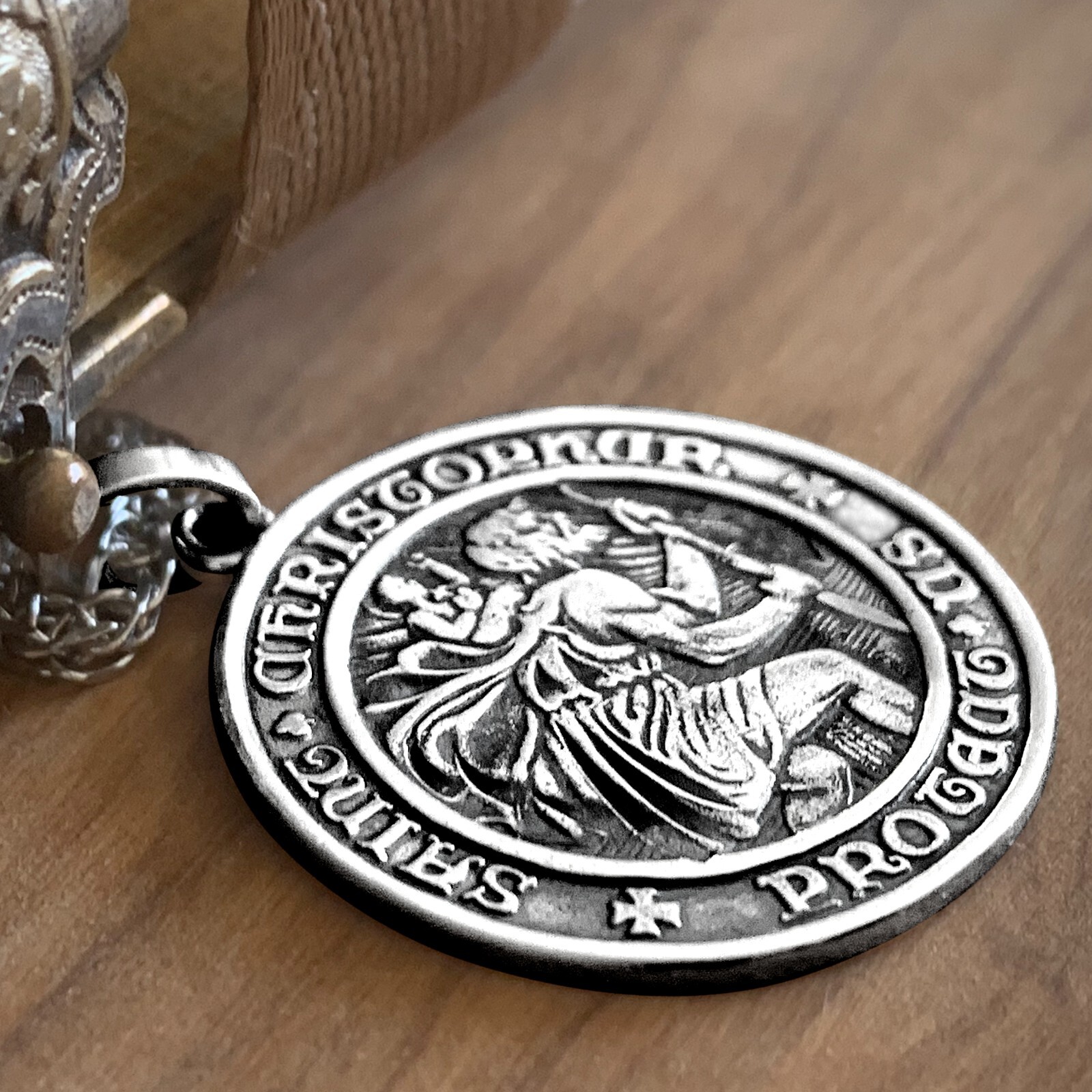 Saint Christopher Medal "Protect Us", Religious, Sterling Silver ...