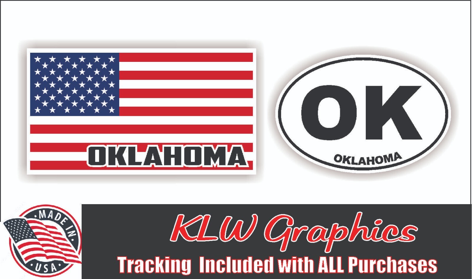 Oklahoma Decal Sticker USA America Flag United States Car Truck JK JL ...