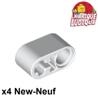 Lego Technic 4x Liftarm 1x2 axle axe hole trou croix blanc/white 60483 ...