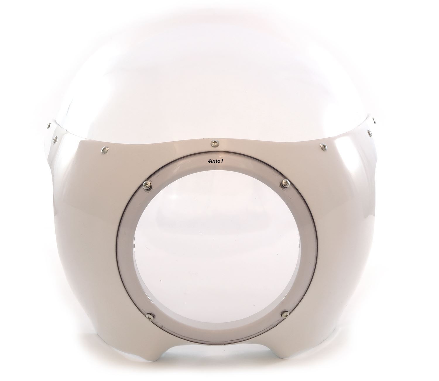 Cafe Racer Retro Drag Racing Motorcycle Fairing - White - Clear ...