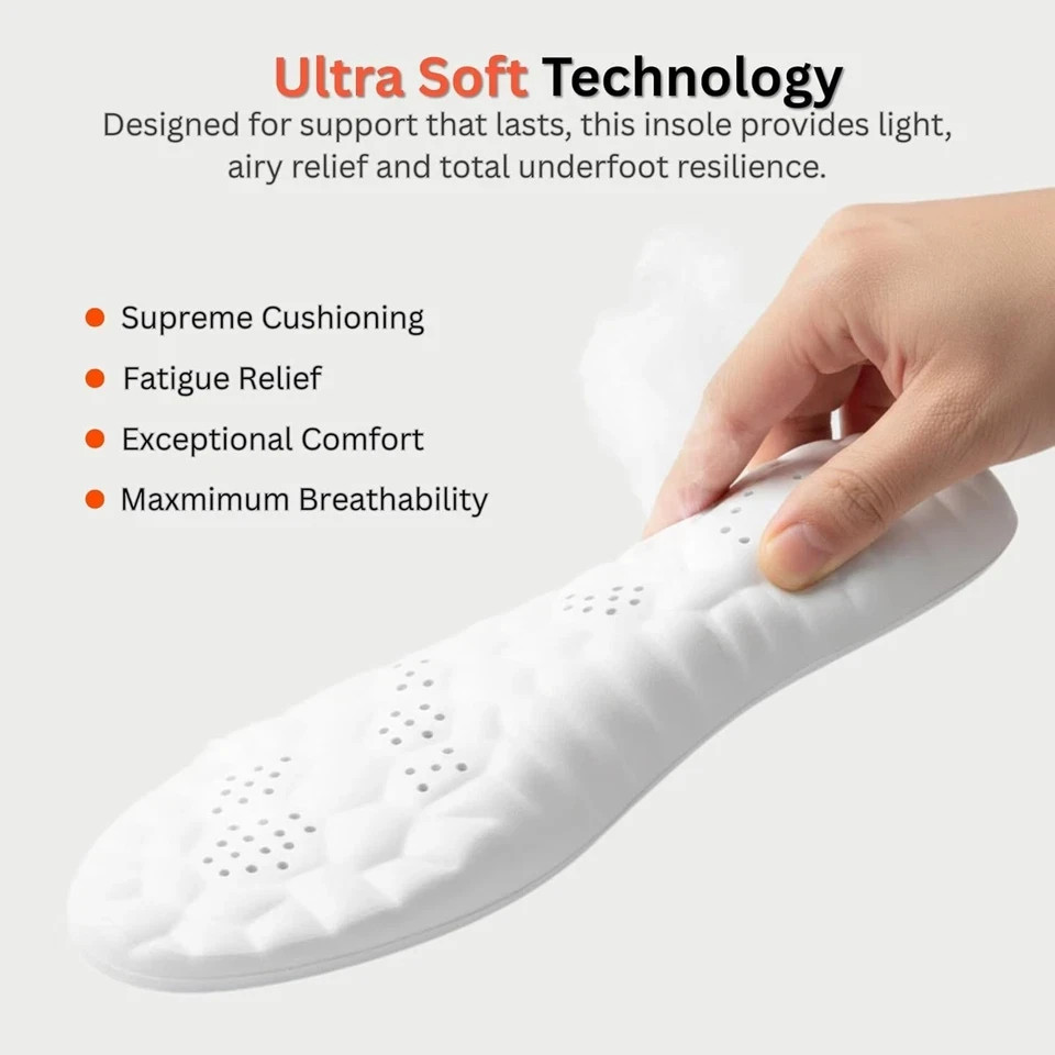 Steppers 4D Work Boot Shoe Insole Hiking Trainer Inner Soles Foot ...