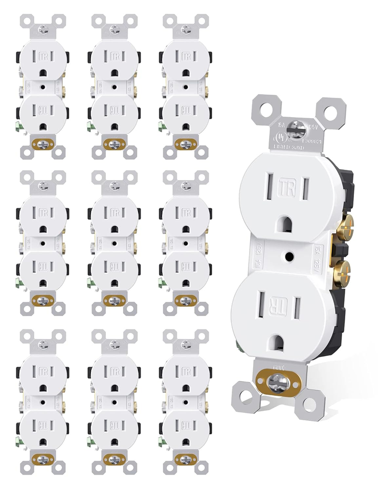 15 Amp Outlet Electrical Outlet 15 Amp 125V Tamper Heavy-Duty Duplex ...