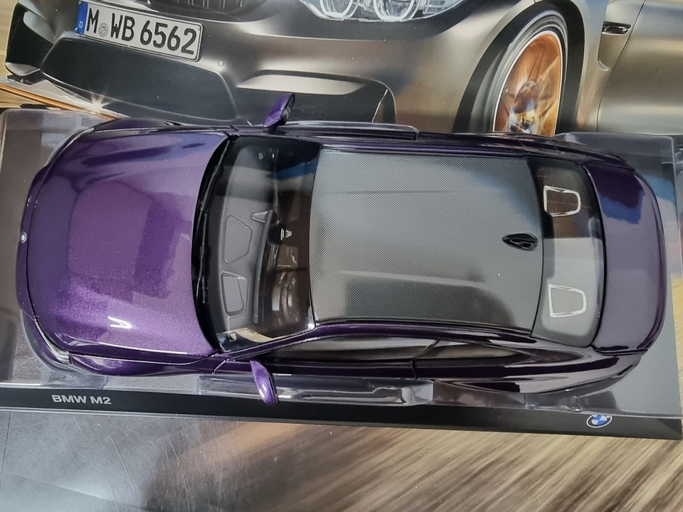 NEW MINICHAMPS MINIATURE BMW M2 COUPE G87 TWILIGHT PURPLE 1:18 SCALE ...