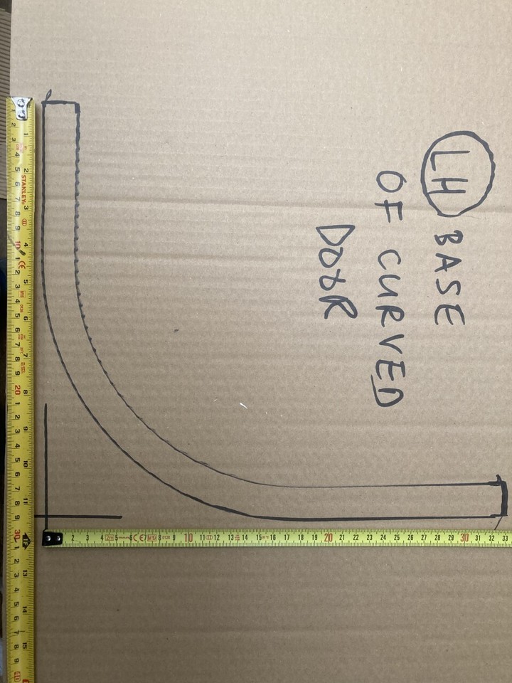 731mm high Curved Gloss Sofia Cream Kitchen unit door to fit Wickes ...