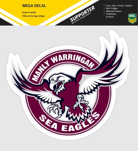 NRL Manly Sea Eagles iTag Mega Decal Car Sticker | eBay