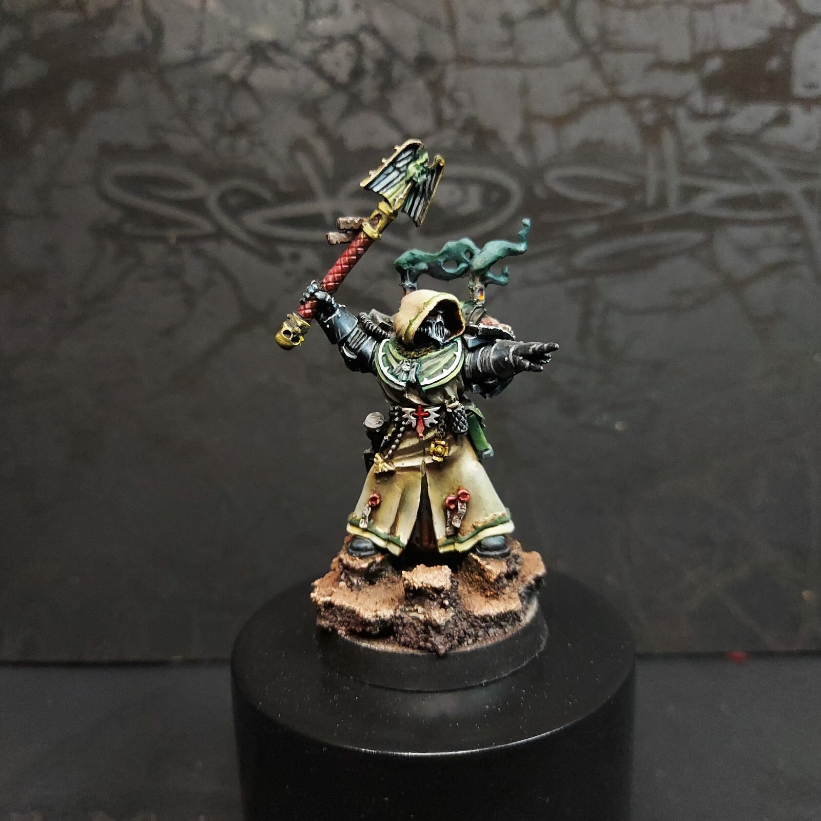 Warhammer40k Dark Angels Chaplain Asmodai Painted. | eBay UK
