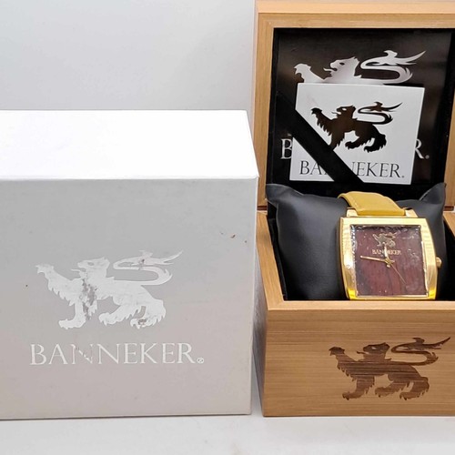 Banneker Double Gold "Baller" Watch 2035 Miyota Movement NIB WORKS ...