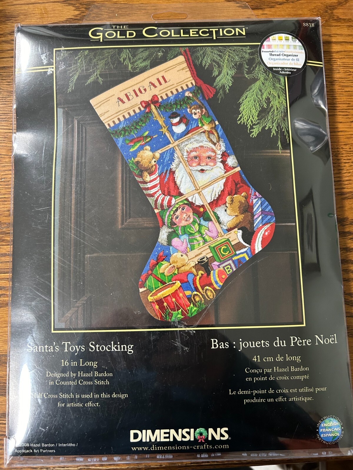 Dimensions Gold Collection Santa's Toys Stocking Counted Cross Stitch ...