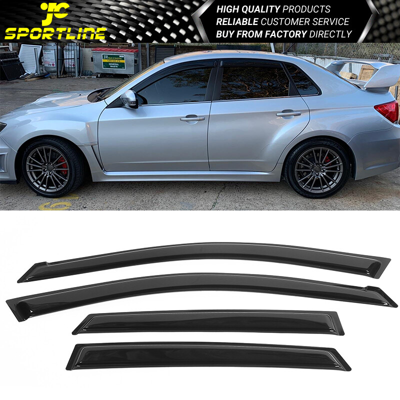 Fits 08-14 Subaru WRX STI 08-11 Impreza Tape On Window Visors 4Pc Set ...