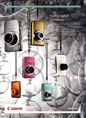 2010 Canon Digital Cameras Colors Christmas PRINT AD Great Room Decor ...
