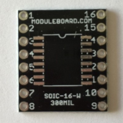 Lot of 20 SOIC-16 Wide (300mil) Breakout Board Adapter for Prototyping ...
