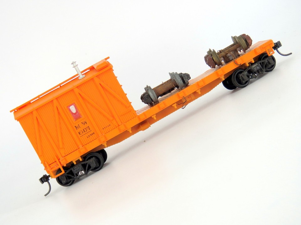 MOW TRAINS HO MAINT-OF-WAY Crane Tender MW #607 Work Train Windows KD58 ...