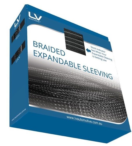BRAIDED EXPANDABLE SLEEVING BLACK 16MM x 5M - Auto Wiring Harness Tidy ...
