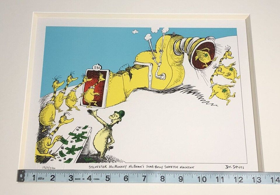 Dr Seuss Art Lithograph - Sylvester McMonkey McBean’s Starbelly Sneech ...
