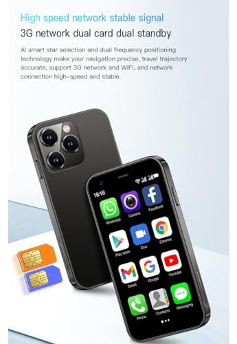 Mini Smartphone, Mini Phone Unlocked Cell Phone 3.0 Inch Android 3G ...