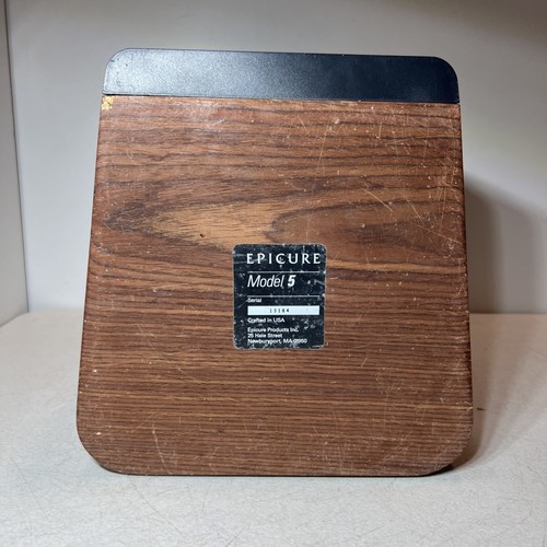 16” Epicure Model 5 Bookshelf Speaker Walnut Wood Serial 13184 Fair ...