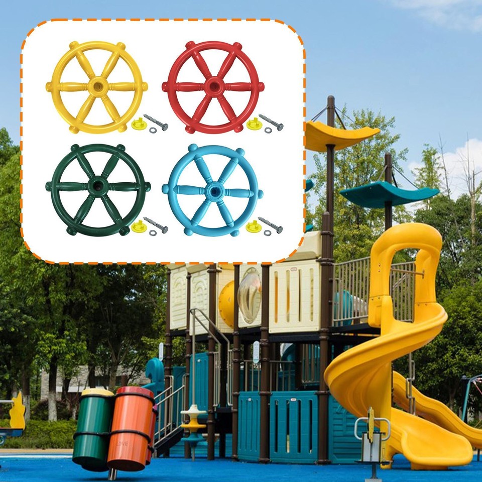 Pirate Ship Wheel Toy Playground Equipment for Gym Backyard Treehouse ...