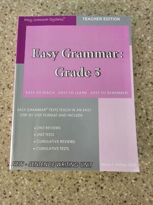 EASY GRAMMAR: GRADE 5 TEACHER EDITION BOOK~Homeschool English~Brand New ...