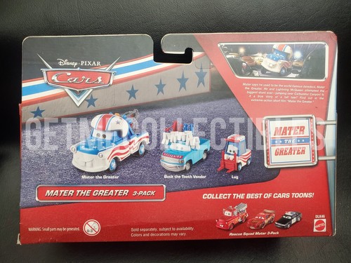 DISNEY PIXAR CARS MATER THE GREATER BUCK TOOTH VENDOR 3 PACK SAVE 6% ...