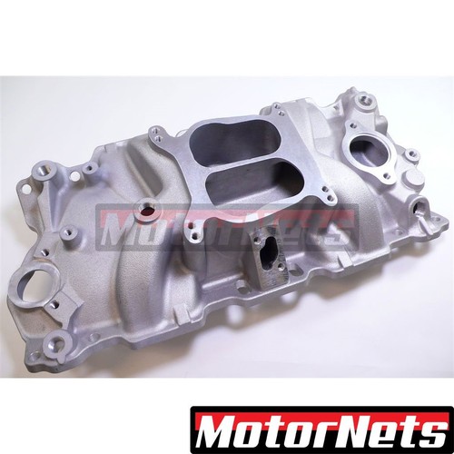 Small Block Chevy 327 350 400 V8 Aluminum Dual Plane Manifold Intake ...