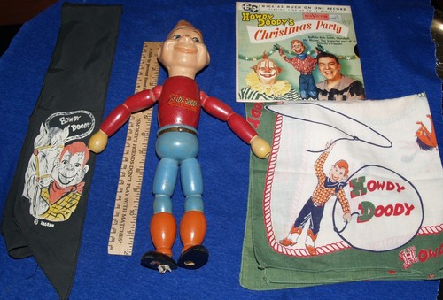 Vintage 1950s Howdy Doody Wooden 13" Segmented Doll Composit Head ...