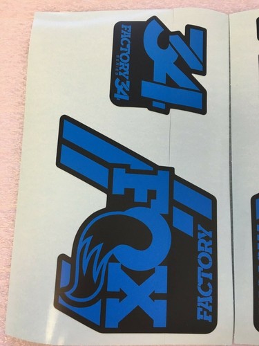 FOX 34 Factory Series Fork Blue Left & Right Decal Set Stickers 34mm ...