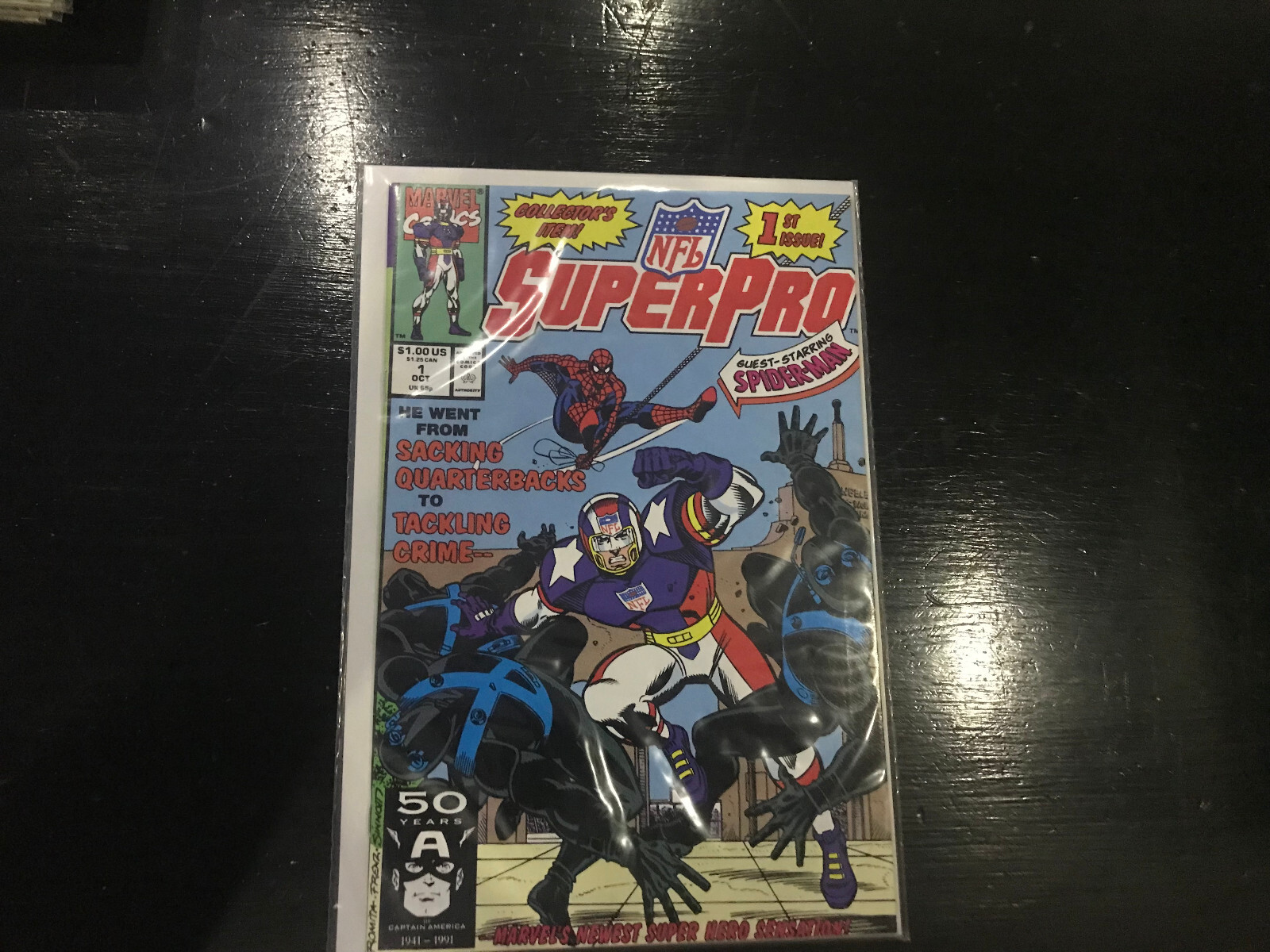 NFL Super Pro #1 October 1991 Marvel Comics Guest Starring Spider-Man ...