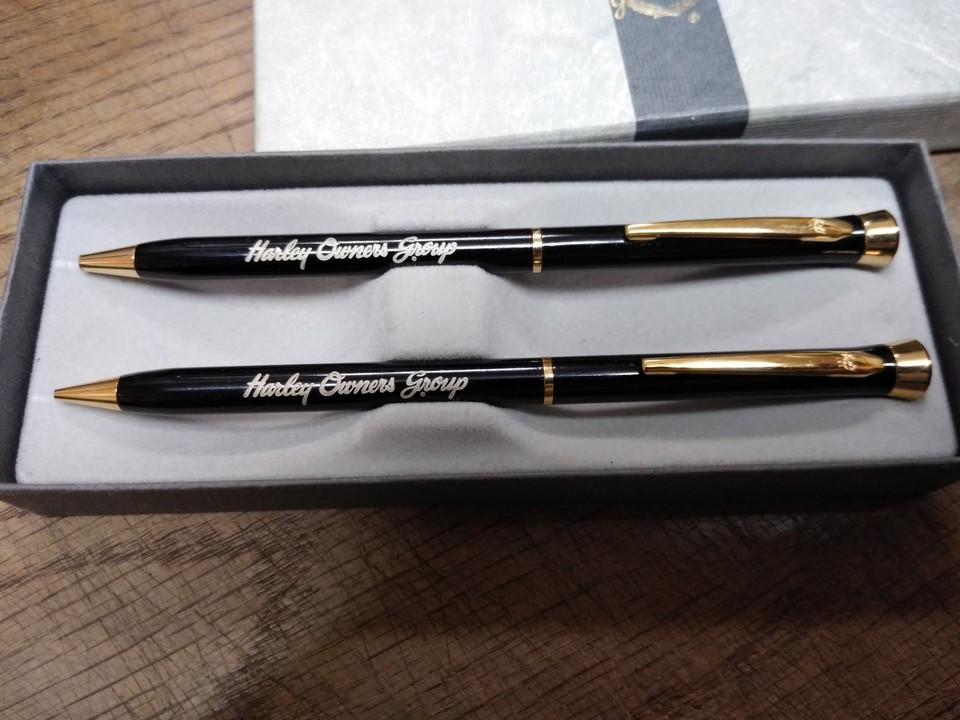 NOS GARLAND Harley Owners Group HOG Pen Pencil Set Harley Davidson ...