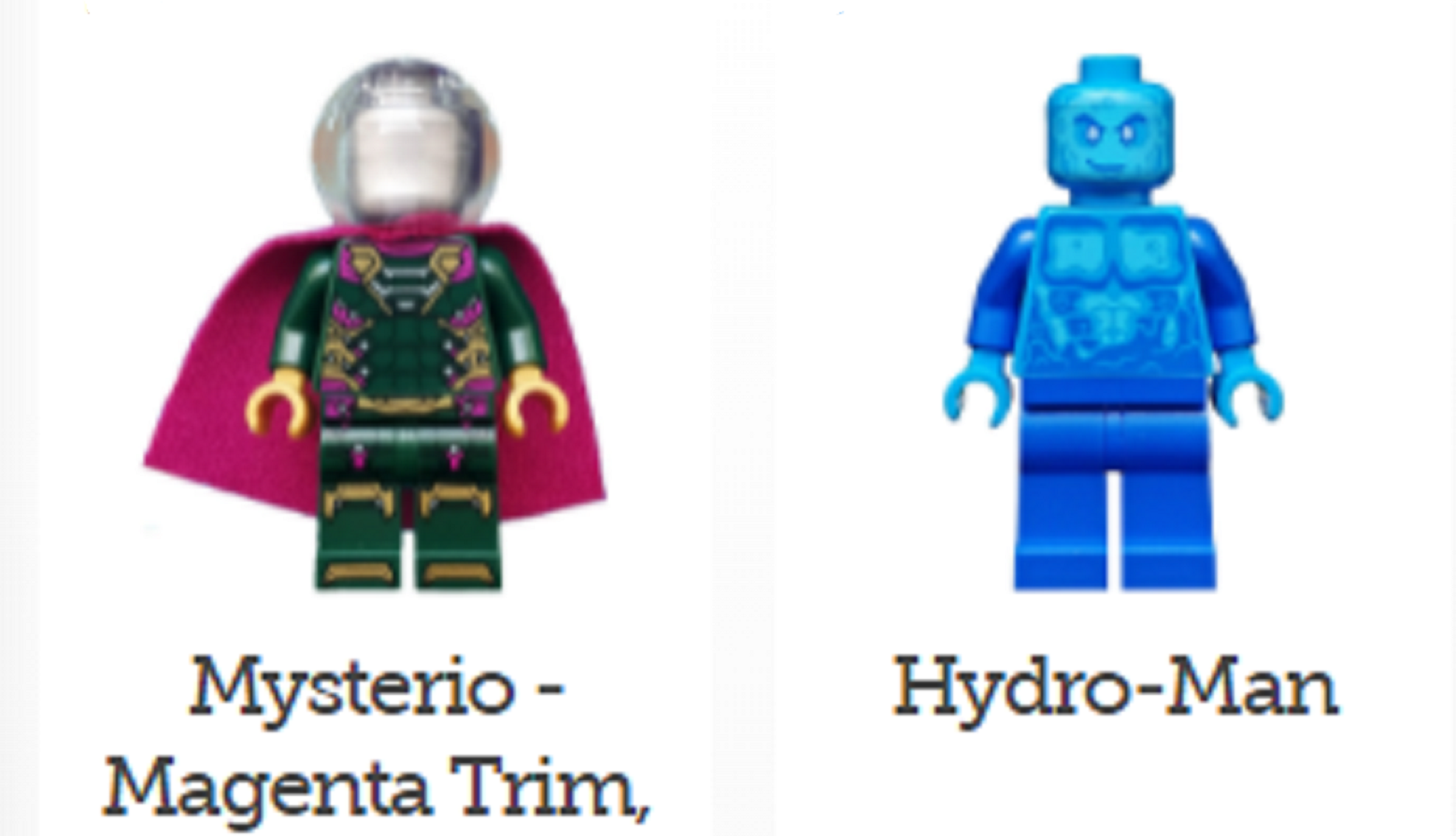 LEGO HYDRO-MAN & MYSTERIO minifigure | RARE | NEW | FAR FROM HOME ...