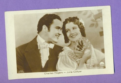 CHARLES ROGERS & JUNE COLLYER # 4682/1 VINTAGE PHOTO PC. PUBLISHER ...
