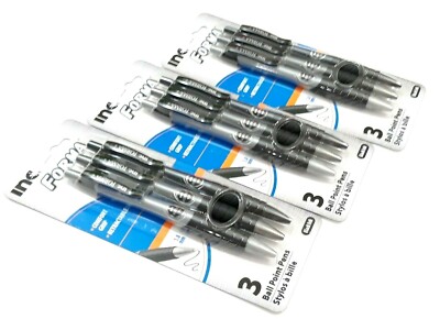 3 PACKS 9 PENS INC® FORMA™ COMFORT GRIP RETRACTABLE BALL POINT PENS ...