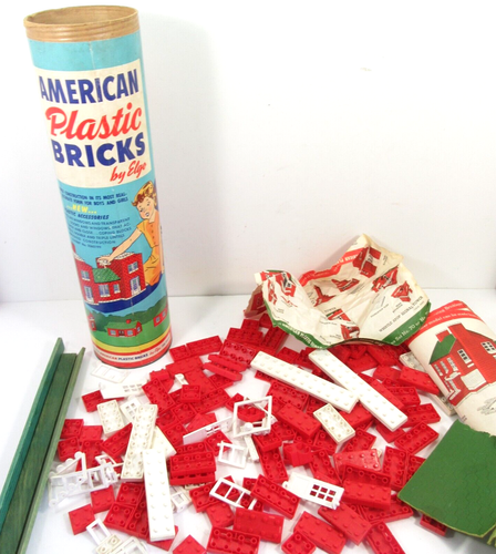 Elgo American Plastic Bricks Toy Building Play Set 1950's Retro Vintage ...