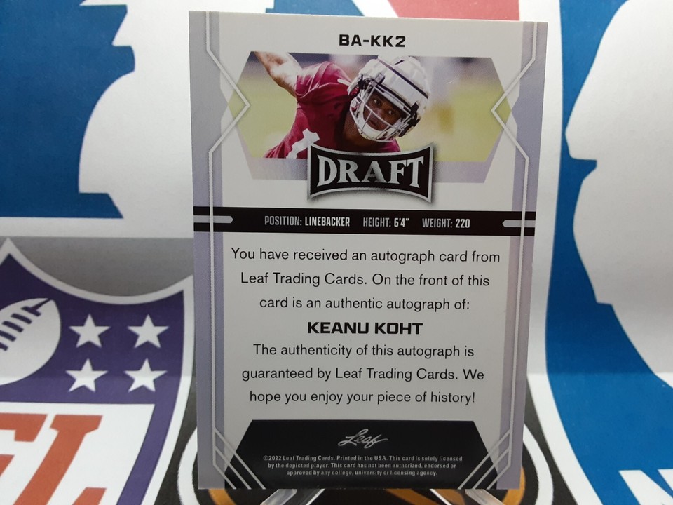 🏈2022 Leaf Draft Auto Keanu Koht RC #BA-KK2 Auto | eBay