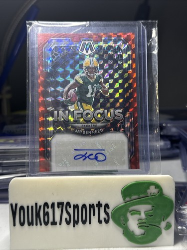 2023 Panini Mosaic Jayden Reed In Focus Rookie Auto Red #/199 Packers ...