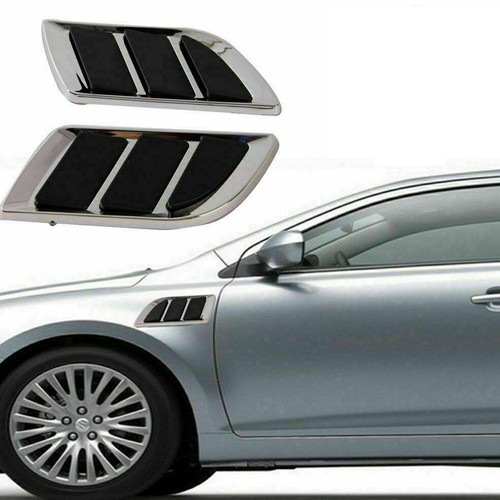 2x Front Hood Scoop Bonnet Air Intake Flow Side Fender Vents Decor ...