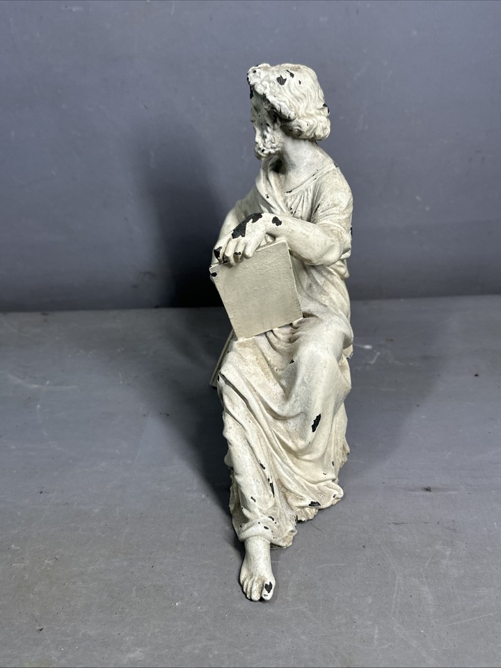 Antique VICTORIAN Era GREEK ROMAN GOD Classical STATUE Old PARLOR ...