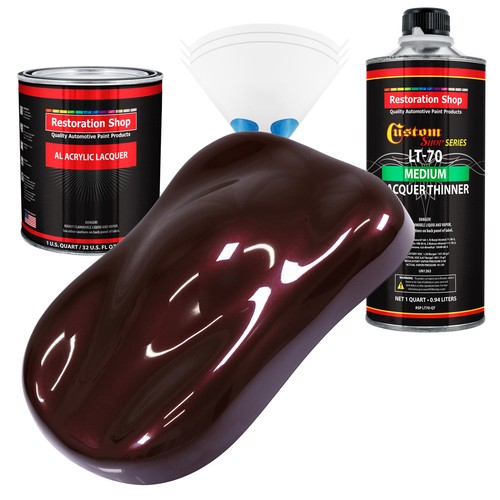 Molten Red Metallic Acrylic Lacquer Quart Auto Paint Kit, Medium ...