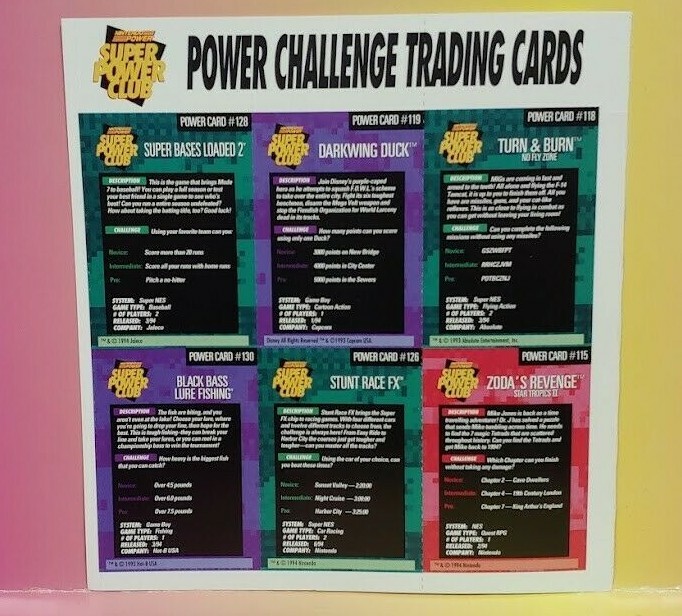 NEW NES SNES N64 Nintendo Power Super Power Club Challenge Trading ...