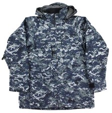 US NAVY Working Uniform NWU Digital Blue Gore-tex Parka X-large Long ...