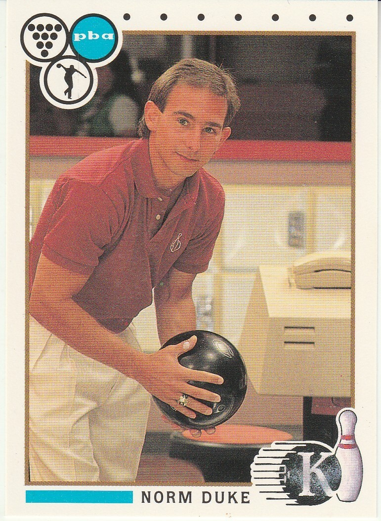 🎳 NORM DUKE 1990 Kingpins Collect-A-Card # 13 Bowling card Hall of Fame ...