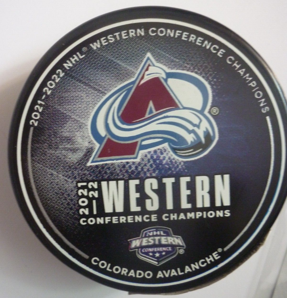 COLORADO AVALANCHE WESTERN CONFERENCE CHAMPIONS PUCK 2022 NEW STANLEY ...