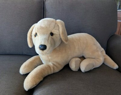 Douglas Cuddle Toy Yellow Labrador Golden Laying Vintage Plush Large ...