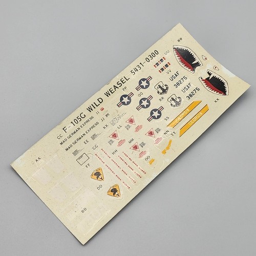 Monogram 1/72 F-105G Wild Weasel Parts Decal Sheet | eBay