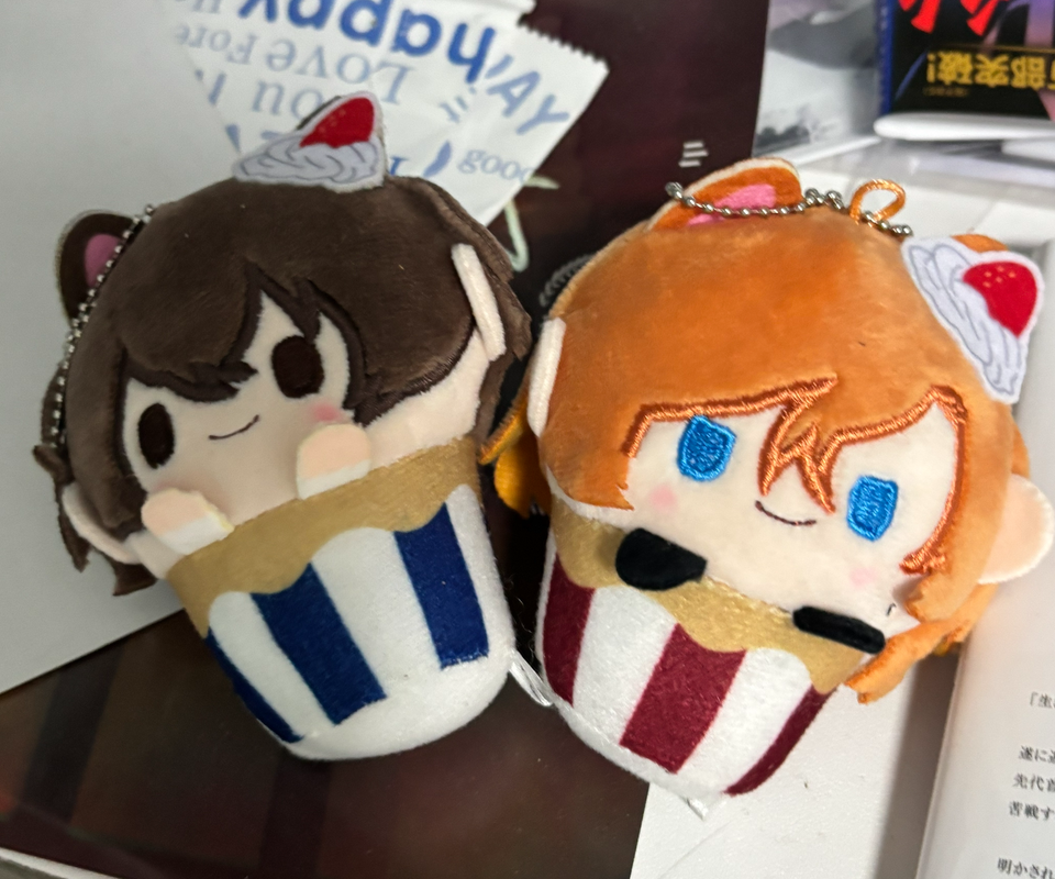 Genuine Bungo Stray Dogs Dazai Osamu Nakajima Atsushi 8cm Plush Doll ...