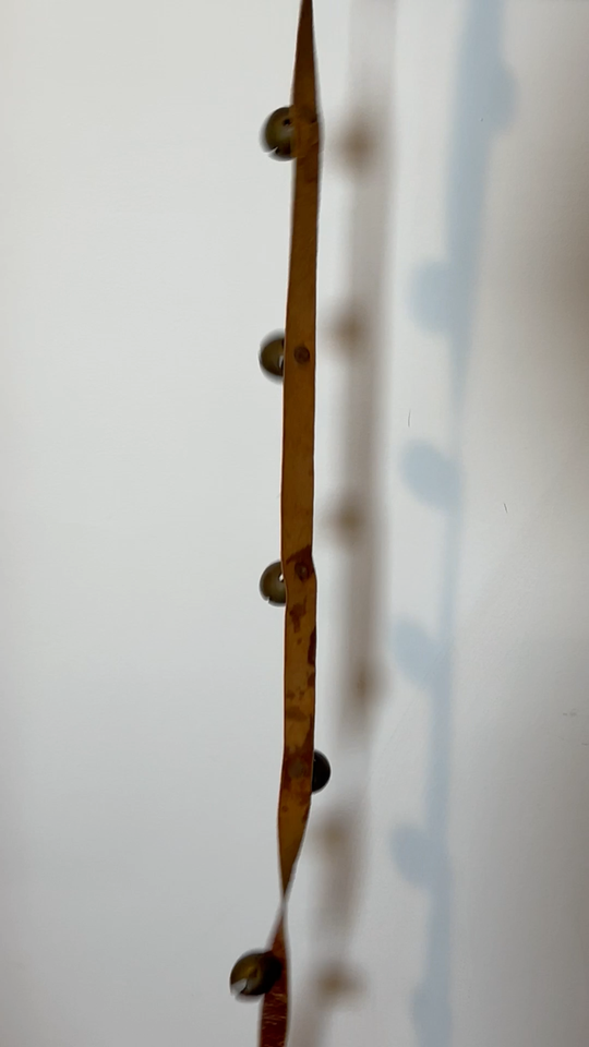 Antique TEN CROTAL BELLS Horse Sleigh CAST BRONZE Oval DEER SKIN ...