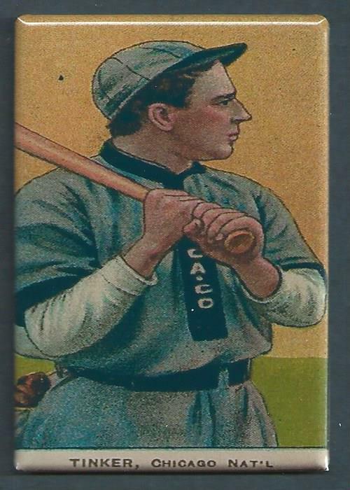 JOE TINKER BASEBALL CARD MAGNET HALL FAME ALL STAR TINKERS TO EVERS ...