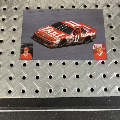 GEOFF BODINE & JUNIOR JOHNSON 1991 NASCAR PHOTO POSTCARD 4.5” x 6.5” | eBay