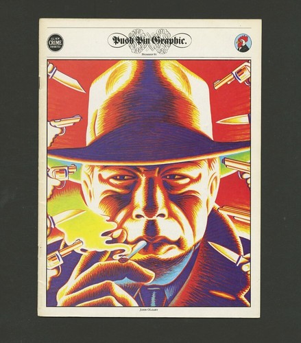 1980 Seymour Chwast PUSH PIN GRAPHIC 86: CRIME Rob Roy Kelly Wood Type ...