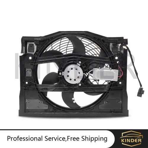Radiator & Condenser Fan Assembly w/ Shroud for BMW 323i 325xi 323Ci ...